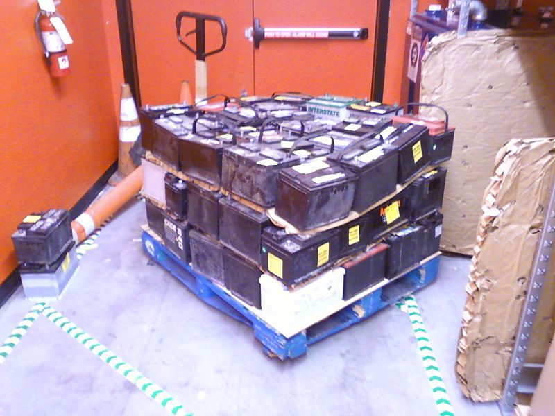 Car Battery On Concrete